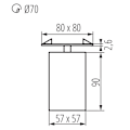 LED-taklampa flyttbar spotlight GU10 10W CHIRO svart KANLUX | CDON