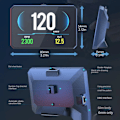 Bil HUD Head-Up Display - OBD2 Forrudeprojektor - 7,6 cm LCD ...