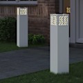Solar LED Stig Ljus Fiskbensmönster 2 pcs Vit Kallvalsat stål | CDON