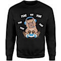 HERRSWEATSHIRT MED TRYCKT ROLIG KAPYBARA, GAMER PEW, GÅVA TILL SPELARE ...