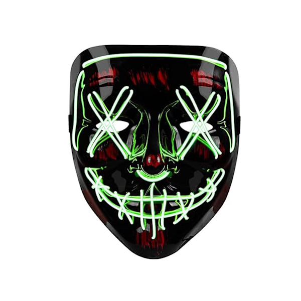 LED-mask med fjärrkontroll 3 ljuslägen universal storlek 21x17 cm | CDON