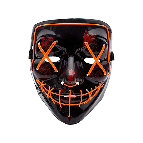 LED-mask med fjärrkontroll 3 ljuslägen universal storlek 21x17 cm | CDON