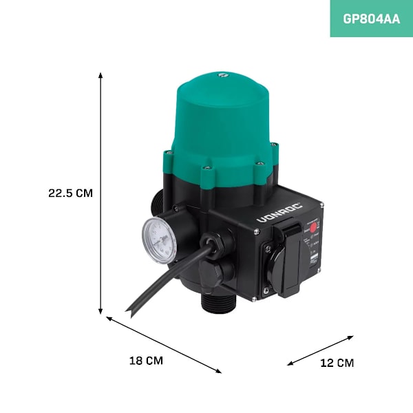 Vonroc-painekytkin kotiin ja puutarhaan, Plug & Play, maks. 1100 W - A ...