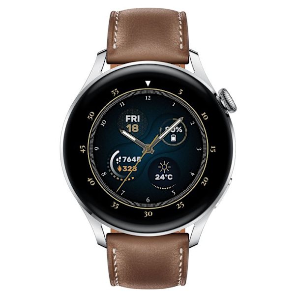 HUAWEI WATCH 3 LTE SVART MED BRUNT LÄDERREM - C - Smärre slitage | CDON
