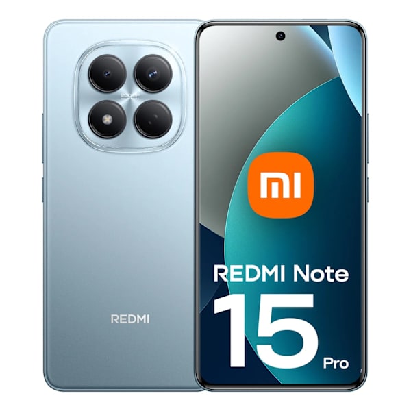Xiaomi Redmi Note 15 Pro 4G 256GB, 6,77" AMOLED-skärm, Glacier Blue - B ...