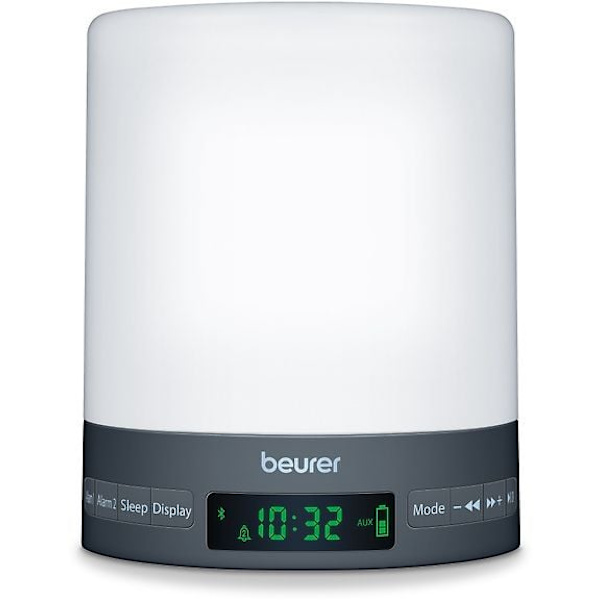 Beurer WL50 Vågn op lys med Bluetooth-højtaler, ur og radio - A - Som ...