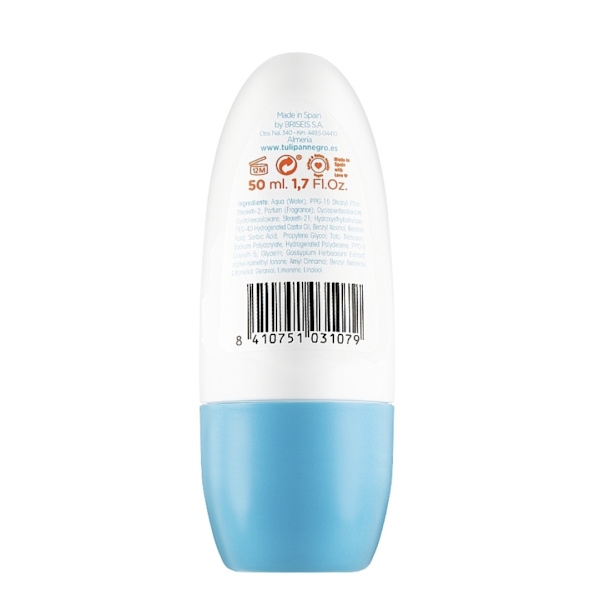 Tulipan Negro Deo Roll-On Deodorant med bomull och talk (50 ml) | CDON