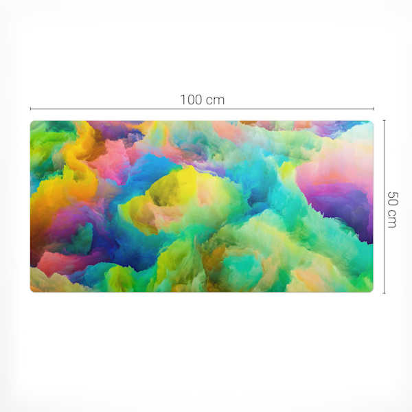 Skyddsmatta i vinyl med färgglada moln 100x50 cm | CDON