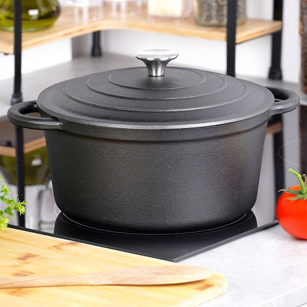 Gjutjärnsgryta med lock CAST LINE 24 cm, 3,9 l | CDON