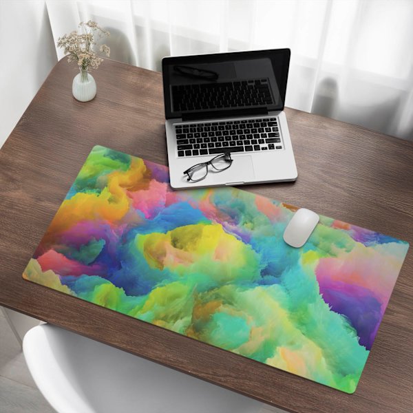 Skyddsmatta i vinyl med färgglada moln 100x50 cm | CDON