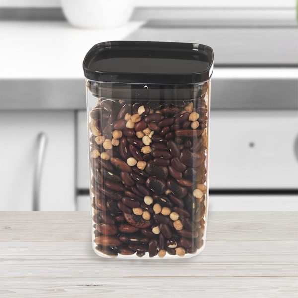 1,4 l fyrkantig behållare för lösa produkter med lock och försegling | CDON