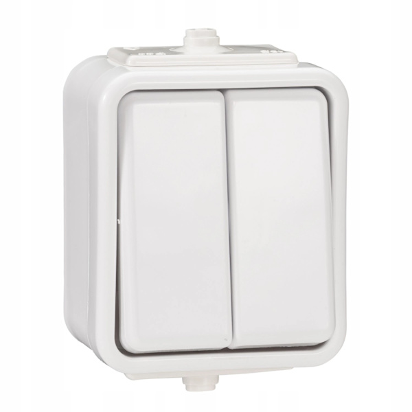 Schneider Cedar Dobbelt Lyskontakt IP44 | CDON