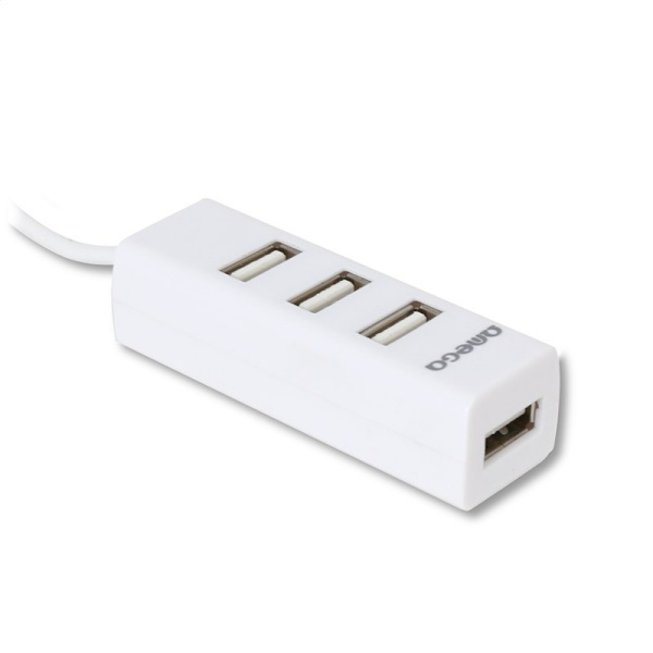 OMEGA USB 2.0 HUB 4-PORTTISELLA VALKOISELLA [42801] | CDON
