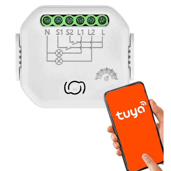 Styrenhet 2-kanals relä Tuya Wi-Fi Bluetooth-dimmer för boxen | CDON
