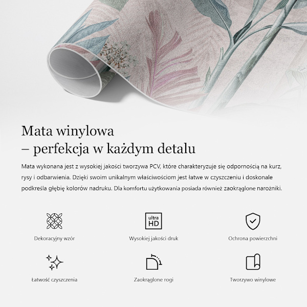Trooppinen viidakkomainen liukumaton hiiri- ja näppäimistömatto 90x45 ...