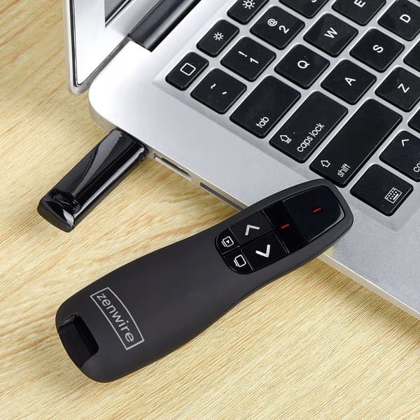LASERPEKARE TRÅDLÖS PRESENTATIONSFJÄRRKONTROLL USB-LASER Zenwire S15 | CDON