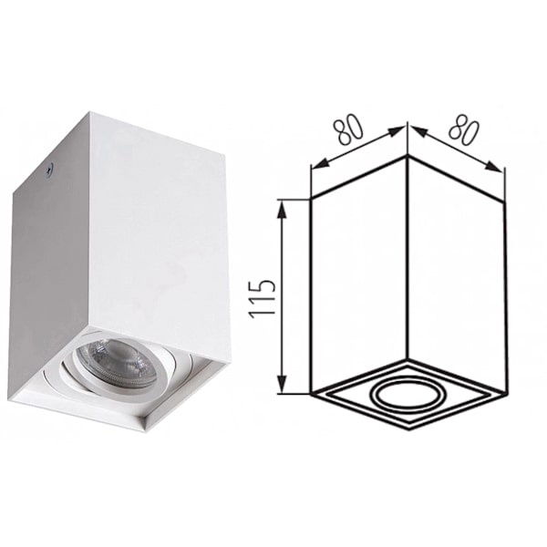 Kanlux LED-taklampa rörlig rörspotlight GORD 10W GU10 vit | CDON