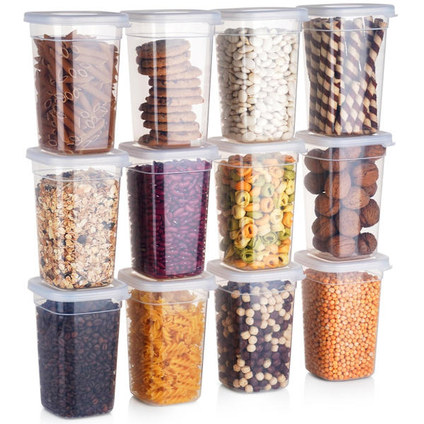 Behållare för lösa produkter med lock 1 l 12 st. | CDON