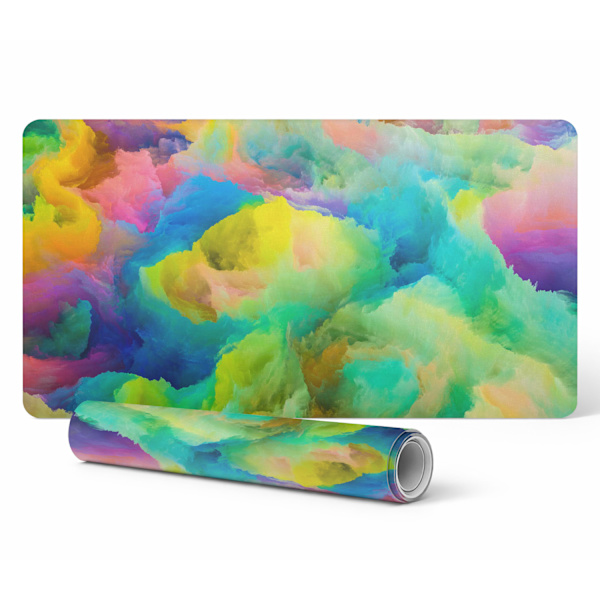 Skyddsmatta i vinyl med färgglada moln 100x50 cm | CDON