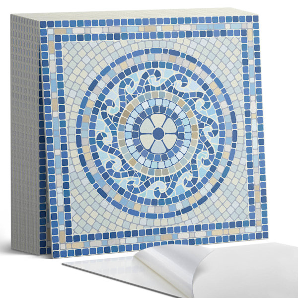 Itseliimautuvien vinyylilaattojen setti mosaiikkikuviolla, Sky Shades ...