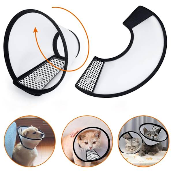Skyddande, postoperativt halsband för hundar och katter L 32-39 cm Bubu ...