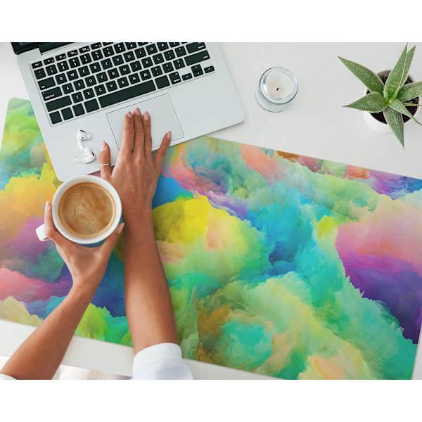 Skyddsmatta i vinyl med färgglada moln 100x50 cm | CDON