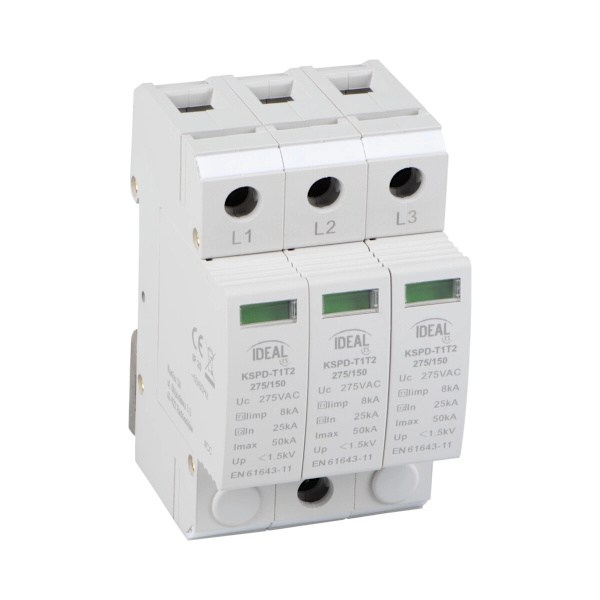 Överspänningsskydd 230V KSPD-T1T2 275/150 3P för TH35-skena IDEAL ...
