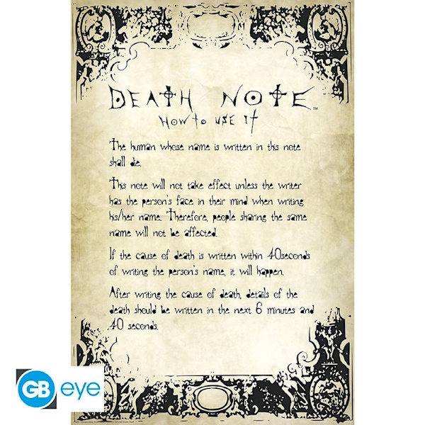 Poster - Death Note – Rules | CDON