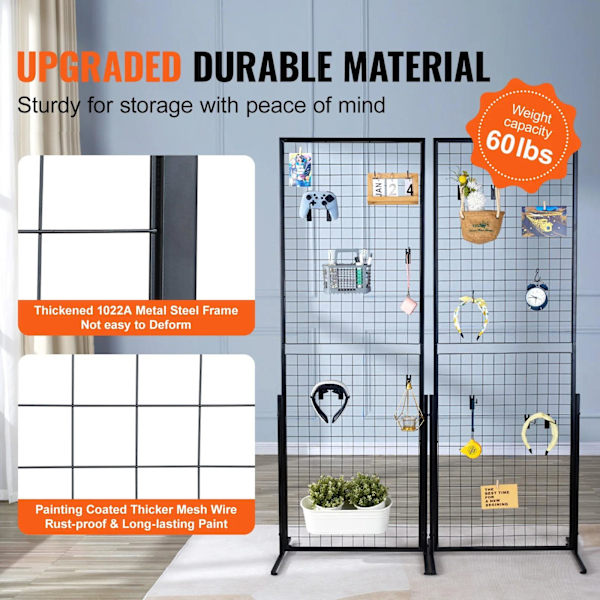 2-delad 60 lbs last 840 x 578 x 16 mm markmonterat rutnätspaneltorn med ...