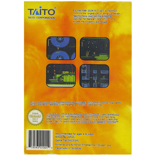 Blue Shadow - Nintendo 8-bit/NES - PAL B/SCN (Begagnad) | CDON