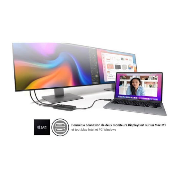 DisplayLink USB till Dual DisplayPort 1.2 4K-adapter - Sonnet USB3 ...