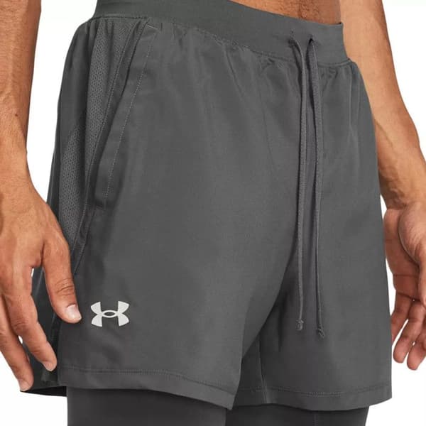 Under Armour Short Launch 5 2-i-1 mörkgrå – andningsbar löparshorts | CDON