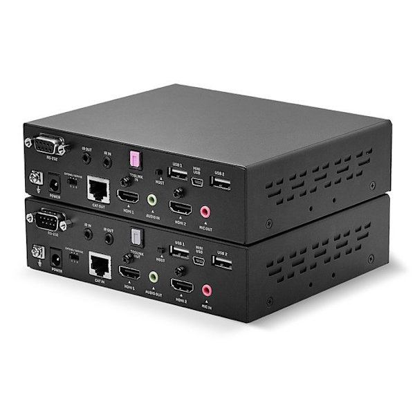 HDMI KVM Extender - HDBaseT - Dubbel huvud - 100m - USB - IR - RS232 | CDON