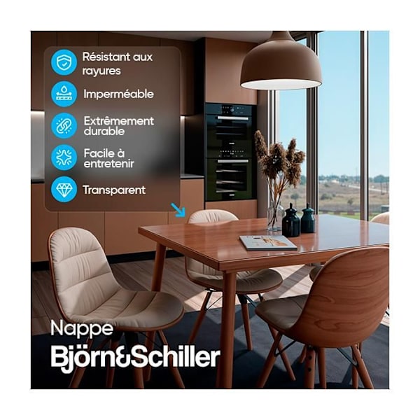 Transparent skyddstablett 100x200 cm, PVC 2 mm för trä- eller glasbord ...