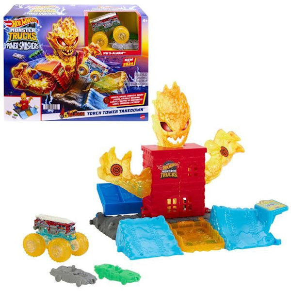 Miniatyrbilar - MATTEL - Torch Tower Takedown - Monster Truck 5-Alarm ...