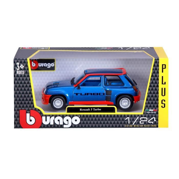 Monterade miniatyrer - Renault R5 Turbo blå 1980 1/24 Burago | CDON