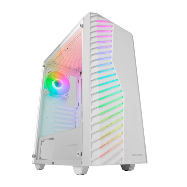 MARSGAMING MC-Volt, ATX-spelfodral, 120 mm ARGB-fläkt, ARGB-främre ...