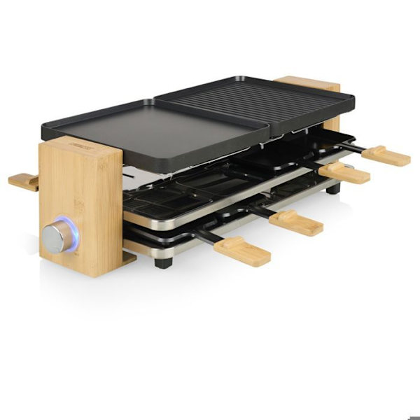 Princess 162918 - Raclette för 8 personer, 1300 W, vändbara plattor ...