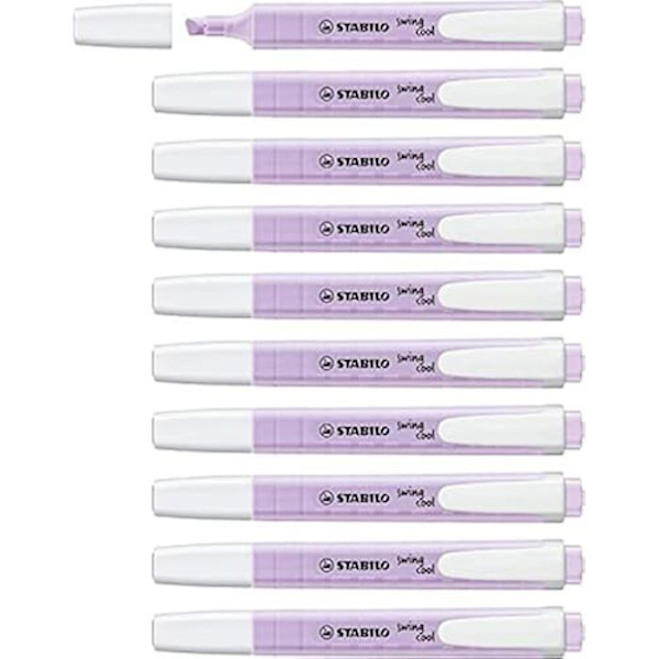 STABILO swing cool Pastel Edition highlighter - Pack x 10 - Lilac Mist ...