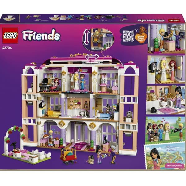 LEGO Friends 42704 Stora Hotellet i Heartlake City - Leksak för Flickor ...
