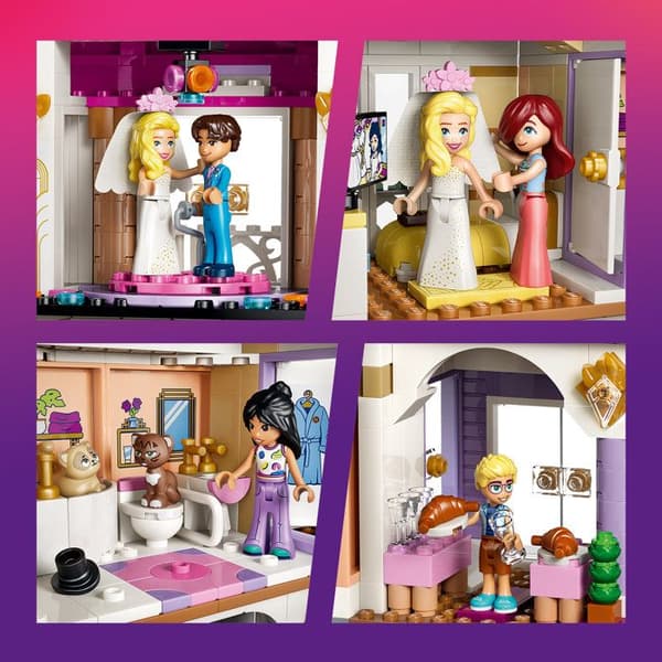LEGO Friends 42704 Stora Hotellet i Heartlake City - Leksak för Flickor ...