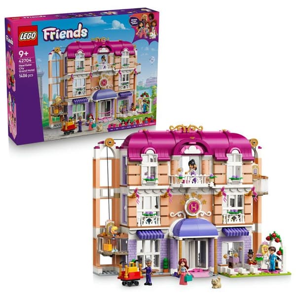 LEGO Friends 42704 Stora Hotellet i Heartlake City - Leksak för Flickor ...