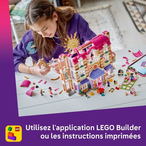 LEGO Friends 42704 Stora Hotellet i Heartlake City - Leksak för Flickor ...