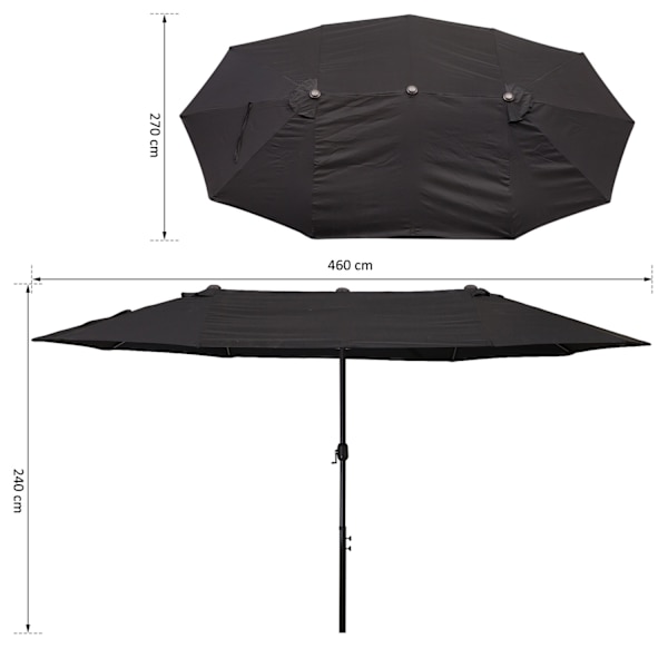 Parasol Garden Paraply Market Paraply Dubbelt Parasoll Uteplatsparaply ...