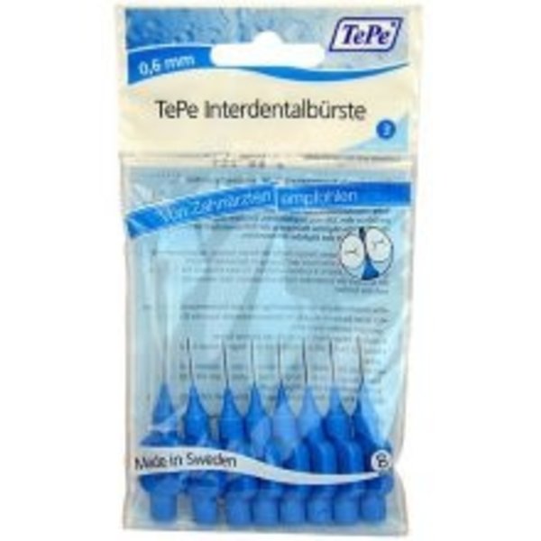TePe - Interdental Brush Normal (0,6 mm blue 8 pcs) - interdental ...