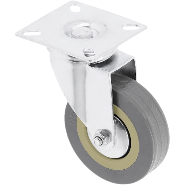 Sats med 4 hjul, grafit, 75 mm, PVC, broms | CDON