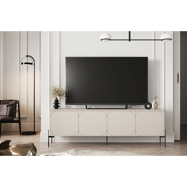 Sonaatia TV-möbel 200 cm med 4 dörrar och dold bricka | Färg: Chapm ...