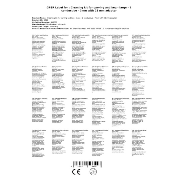 iso - - hanan ja tynnyrin puhdistus 1leitig - 7mm mm 28 adapterilla | CDON