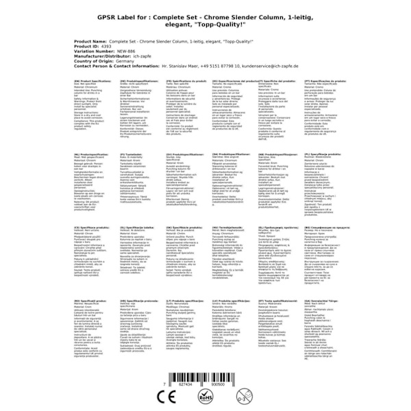 Hanatorni kromi, 1 rivi, tyylikäs, huippulaatua! (Paketin hinta) | CDON