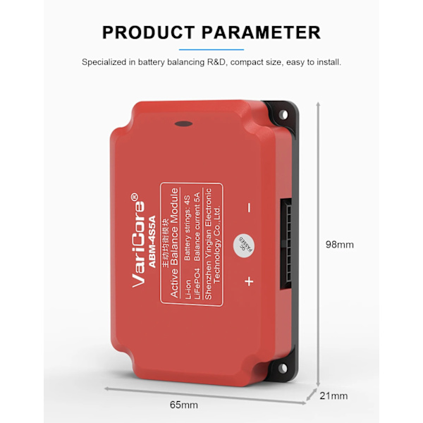 Smart aktiv balanserare LiFePO4 BMS - 4S batteriutjämnare - 5A ...